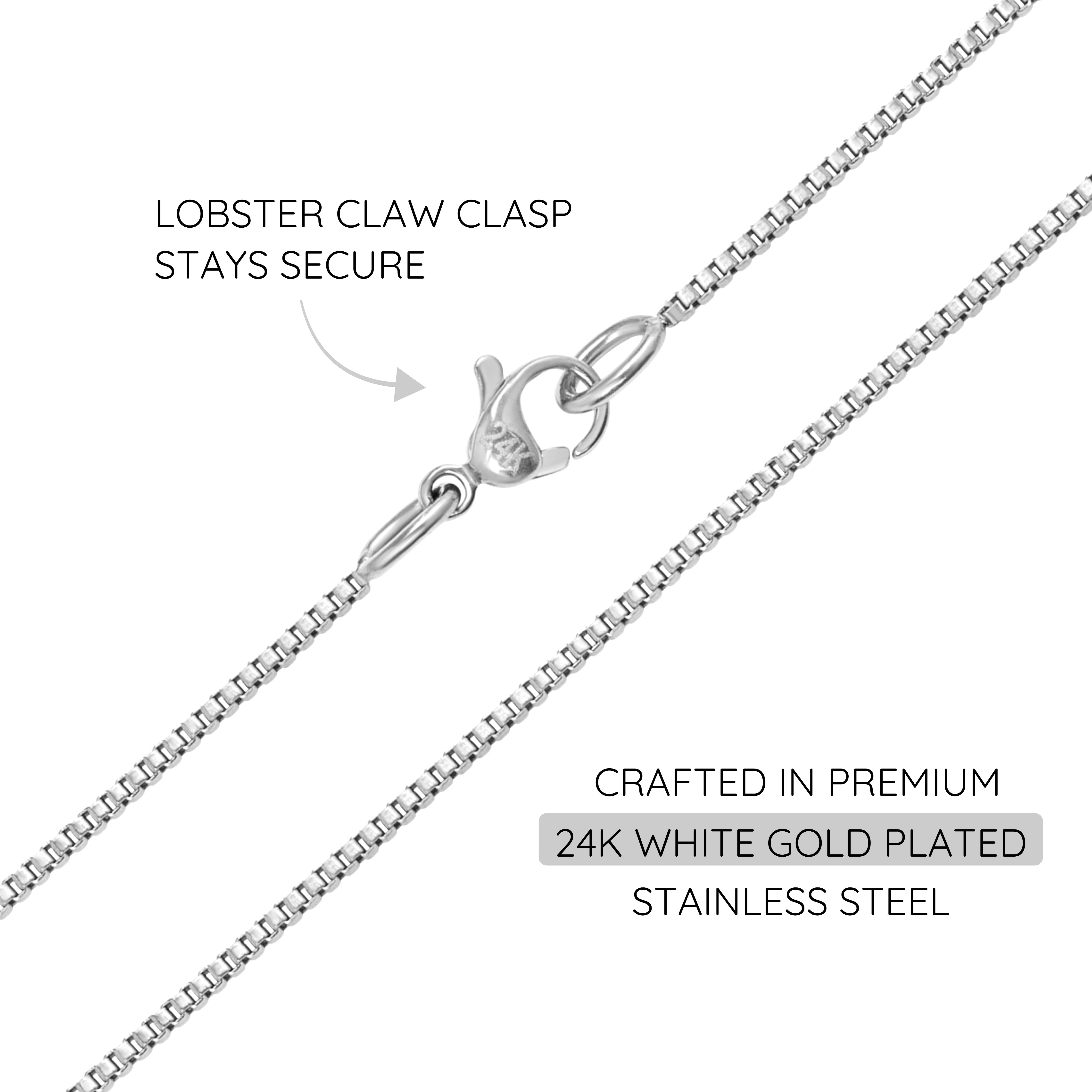 24ct white gold chain store
